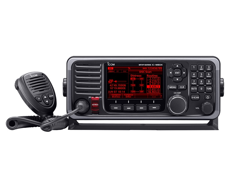 IC-M804 Radiotelefone de MF/HF com DSC Classe “E” & GPS integrado, 12V ...
