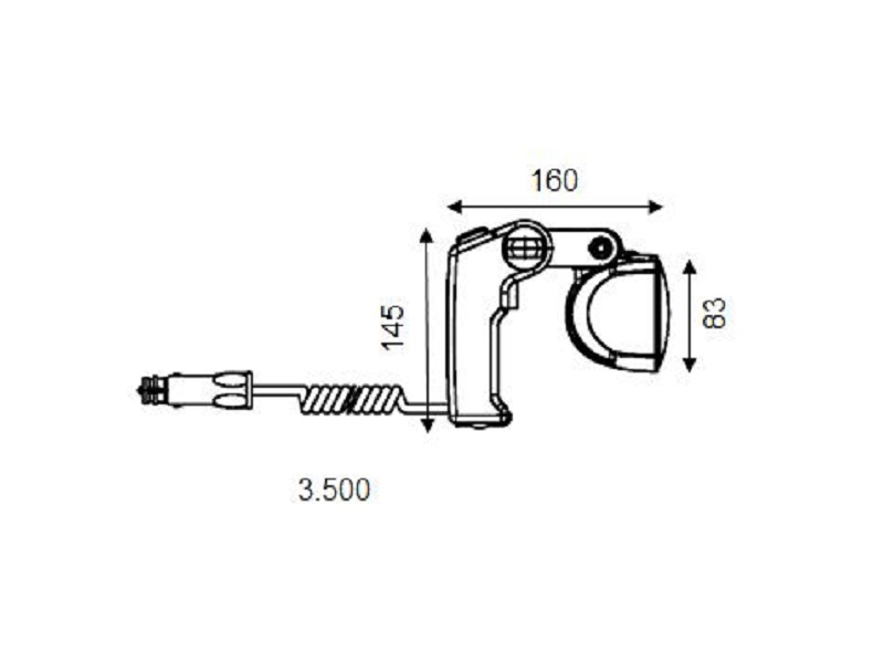 Spot Lamp - Farol de Busca LED manual – foco de curto alcance. Com ...